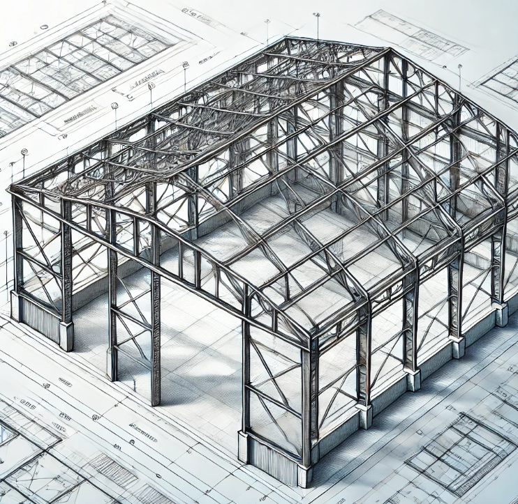 Calcul de la Structure d’un Hangar Industriel - NOVINNTEC